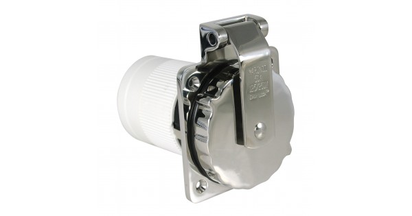 Marinco 50A 230V Inlet 3-Wire SS Ez Lock with Enclosure - 8-45150